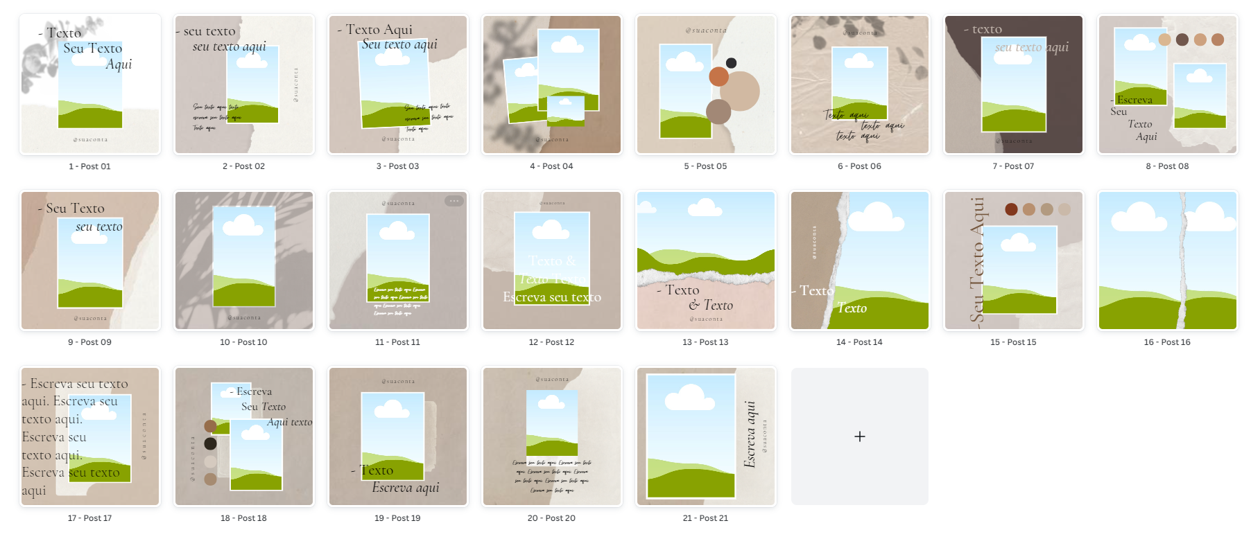 Templates para Canva: Pack Minimalista 20/21